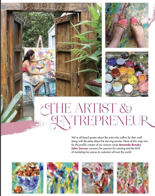 Noosa Magazine - The Artist and Entrepreneur - Art by Brooks