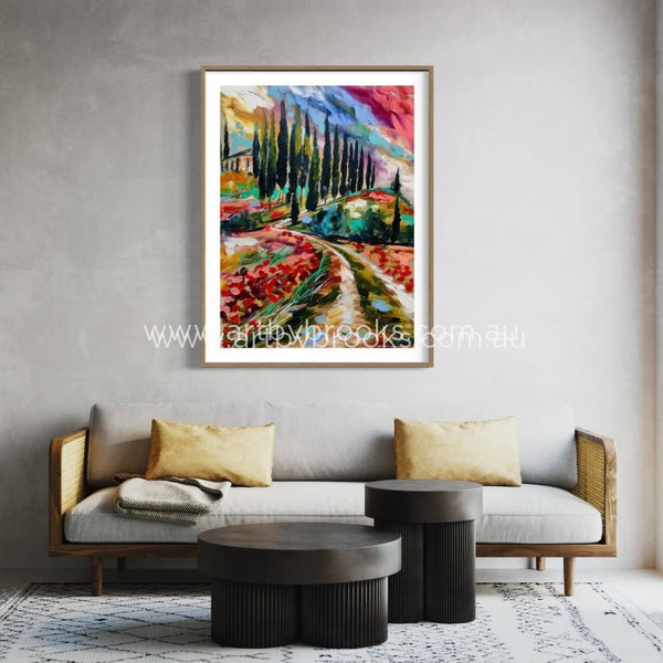 Poppy lane - art print - Art by Brooks