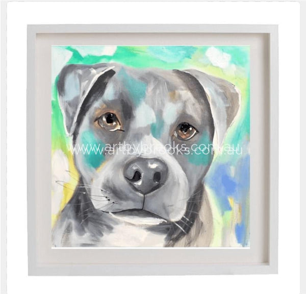 Staffy -art print - Art by Brooks